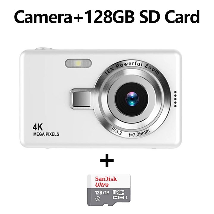 4K Digital Camera For Photography Digicam CCD HD 1080P 16X Pocket Video ...