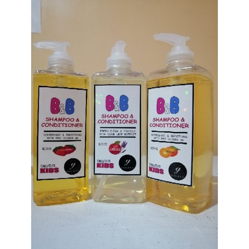 500ml B&B Shampoo& conditioner Formulated for KIDS | Shopee Philippines
