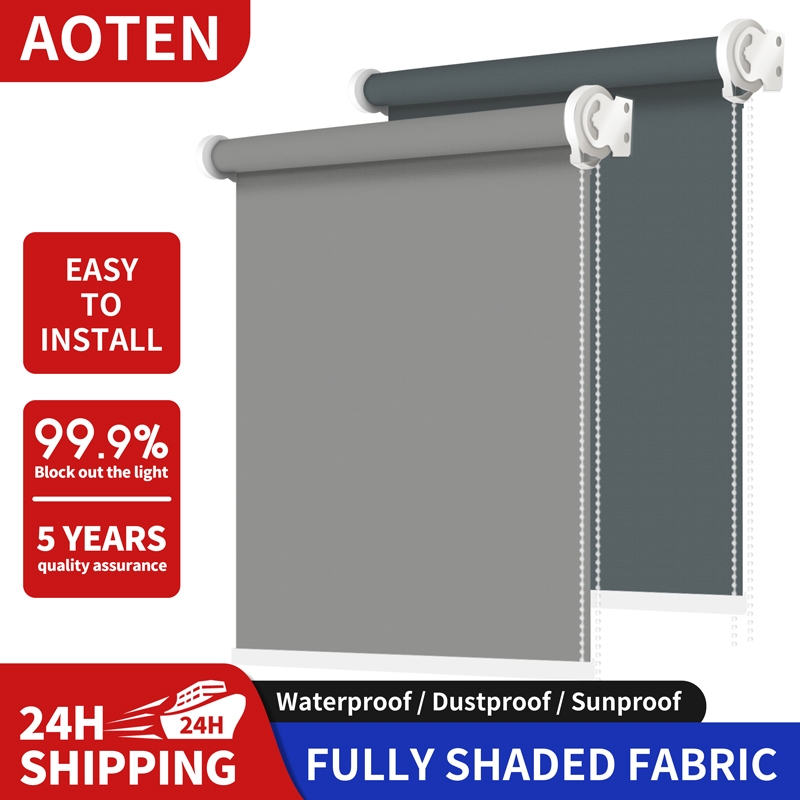 180CM/160CM Blackout Blinds Korean Window Roller Shades For home office ...