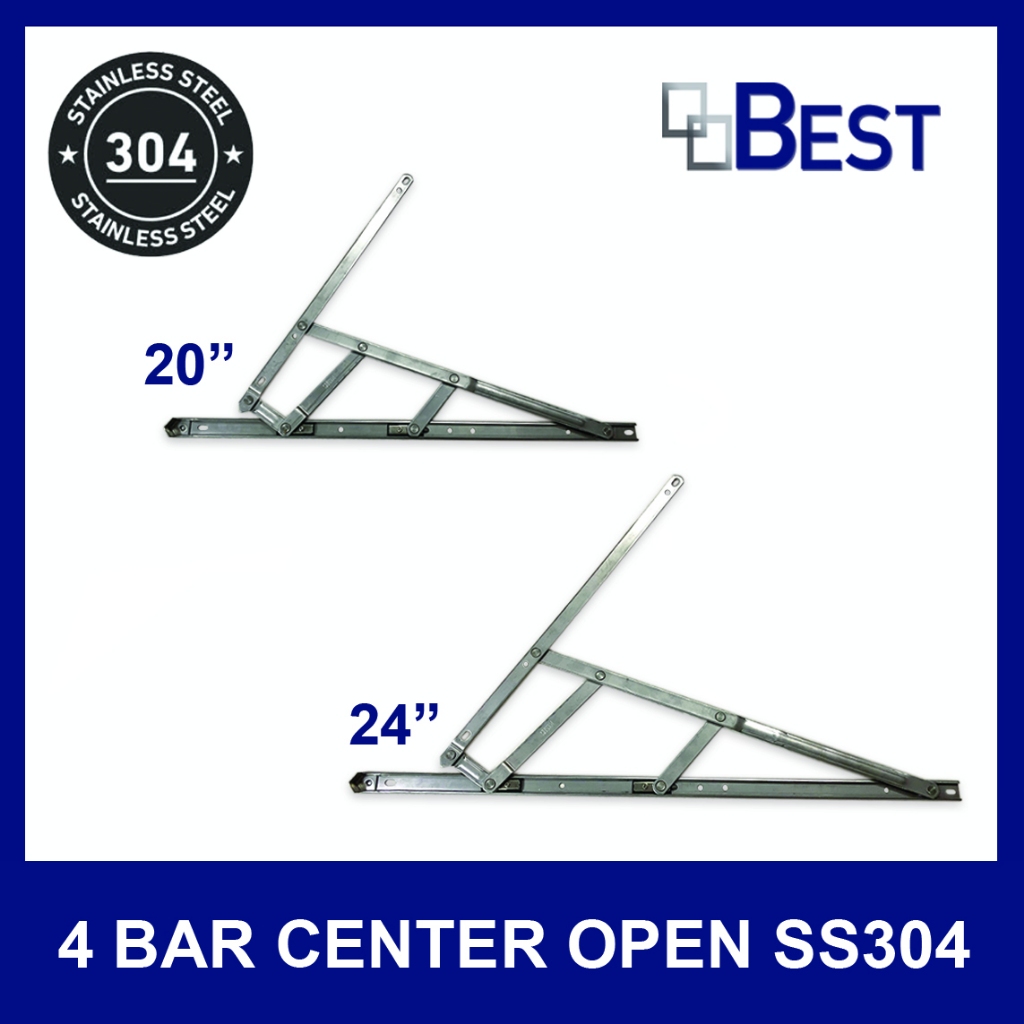 4 bar hinge 3.0mm thick center open 20” 24'' for awning window ss304 (1 ...