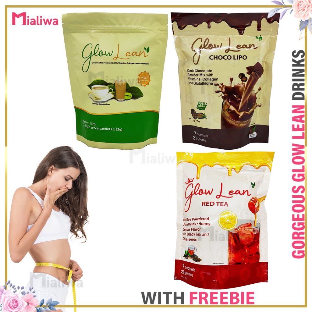Gorgeous Glow Lean Choco Lipo Green Coffee Red Tea Pampapayat Slimming Glutathione Collagen ...