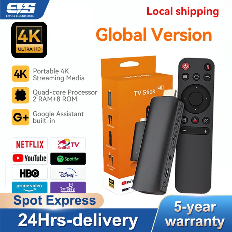 TV Stick 4K Android 13.0 Voice Control HDMI 4+64GB Wifi Smart Media ...