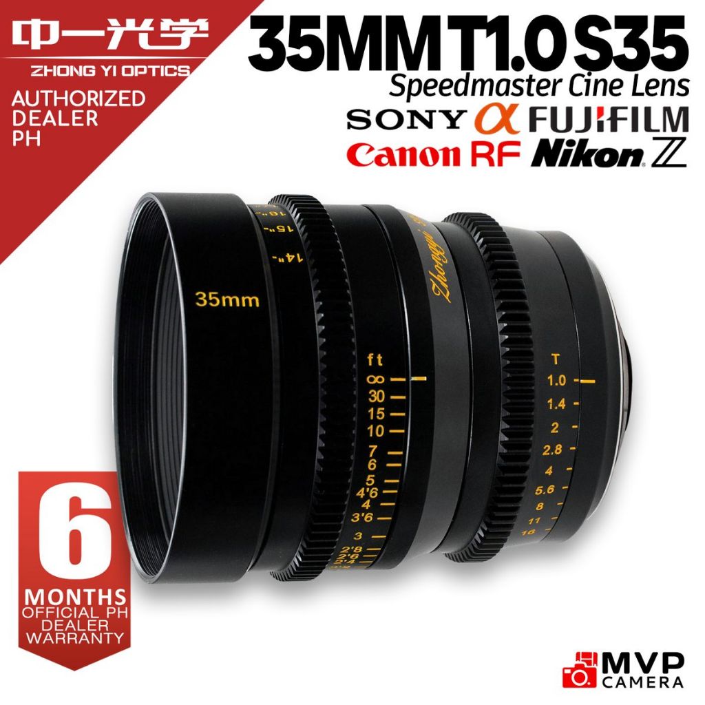 MITAKON Zhongyi Speedmaster S35 35mm T1 Cine Lens APSC E Z RF X Mount MVP CAMERA | Shopee ...