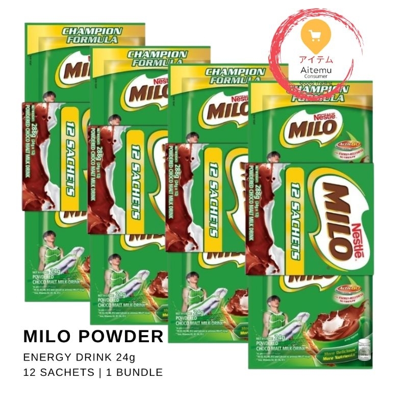 MILO POWDER ENERGY DRINK 24g / 12PIECES | Shopee Philippines