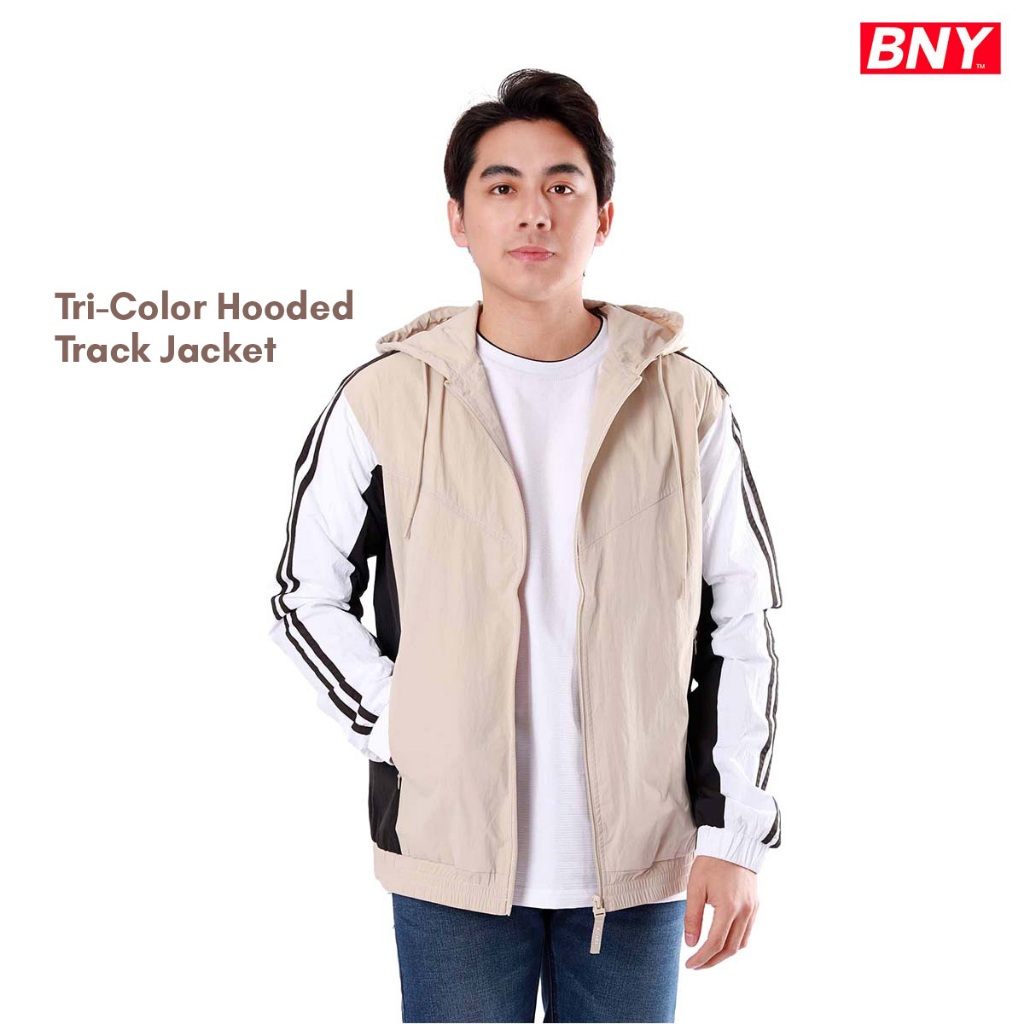 BNY Men's Tri-Color Hooded Track Jacket (600) | Shopee Philippines