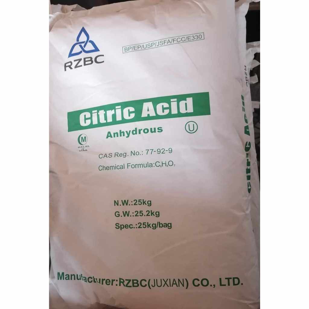 25KG Citric Acid 25KG FOOD GRADE/ TECHNICAL GRADE (RZBC Brand) | Shopee ...