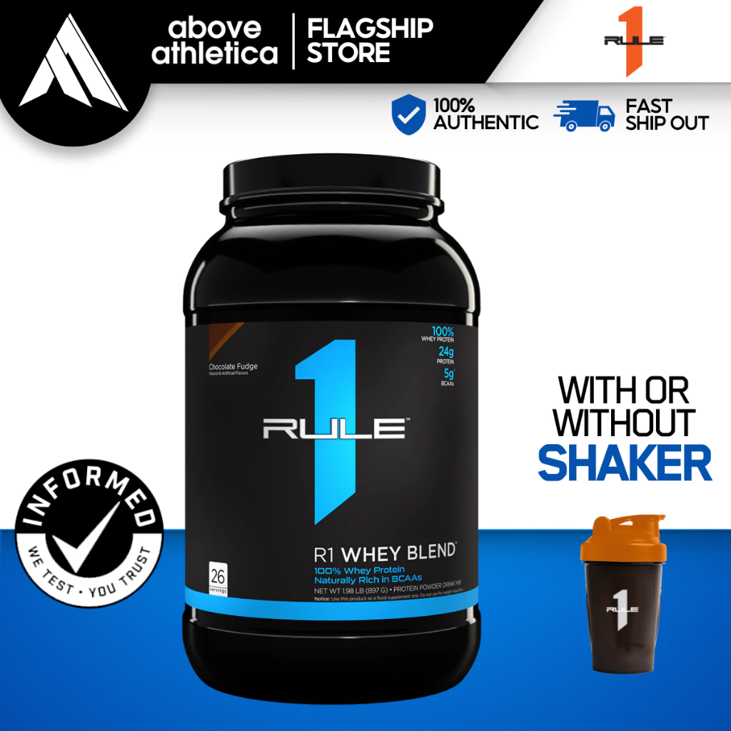Rule 1 R1 Whey Protein Blend Powder 2lbs With Naturally Occurring BCAA ...