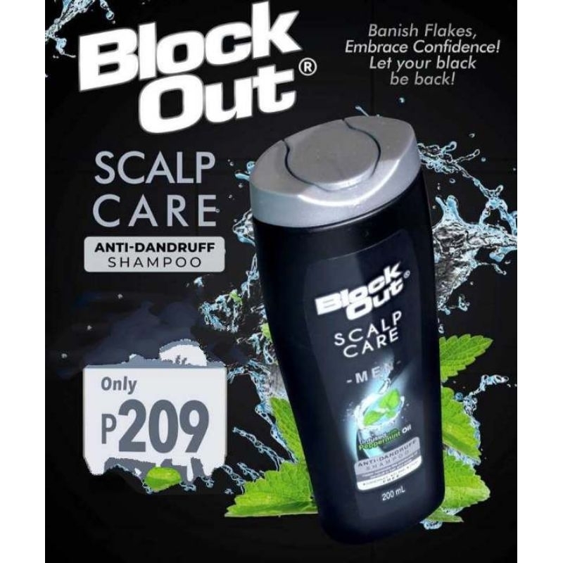 BLOCK OUT SCALP CARE ANTI DANDRUFF SHAMPOO FOR MEN 200ML | Shopee ...