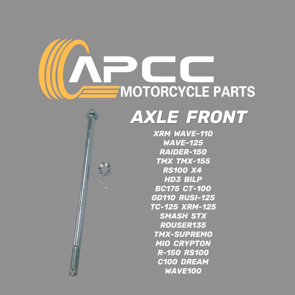 Motorcycle Parts AXLE FRONT XRM/WAVE/RAIDER150/HD3/CT100/RUSI125/SMASH ...
