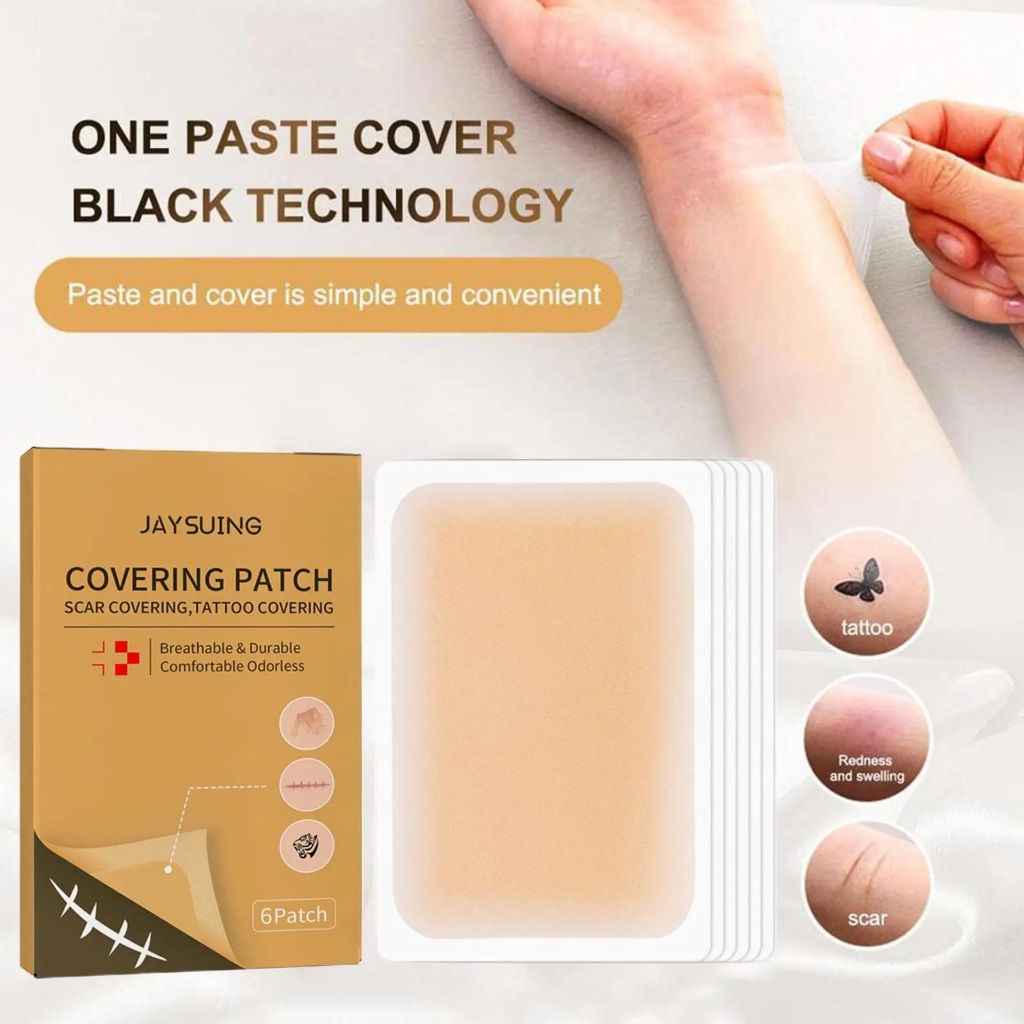 Jaysuing Tattoo Cover Scar Cover Tattoo Film Reusable and Washable Scar ...