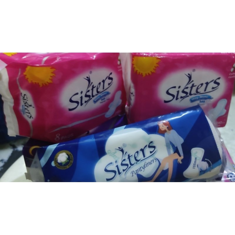 Sisters Sanitary Napkin & Pantyliner 8pads per 1Pack | Shopee Philippines