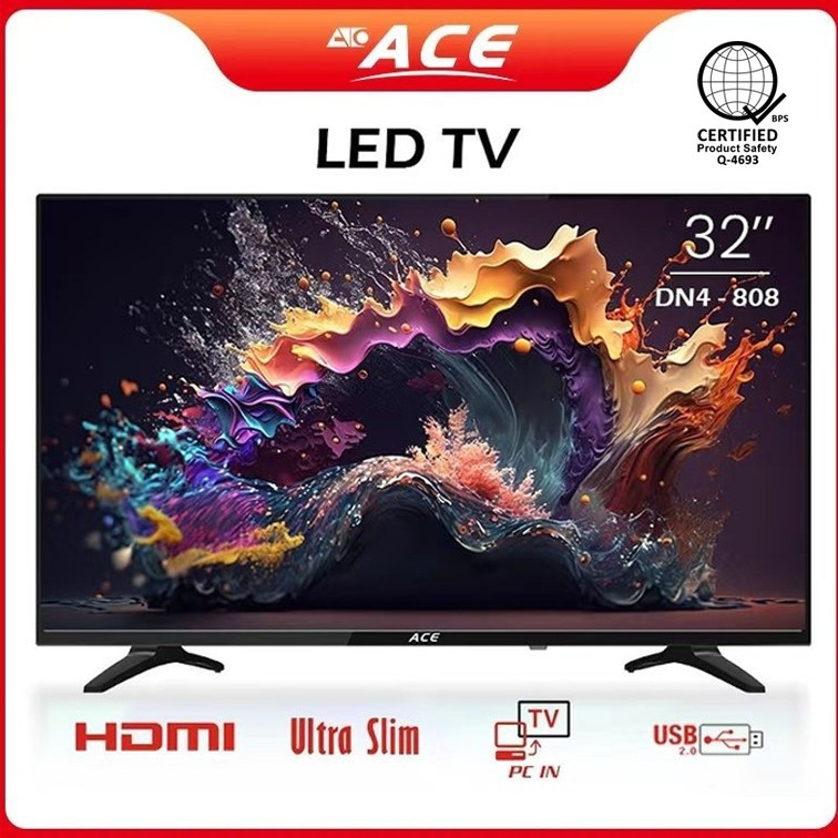Ace 32 inch Slim Full HD LED TV Black LED-808 DN4 | Shopee Philippines