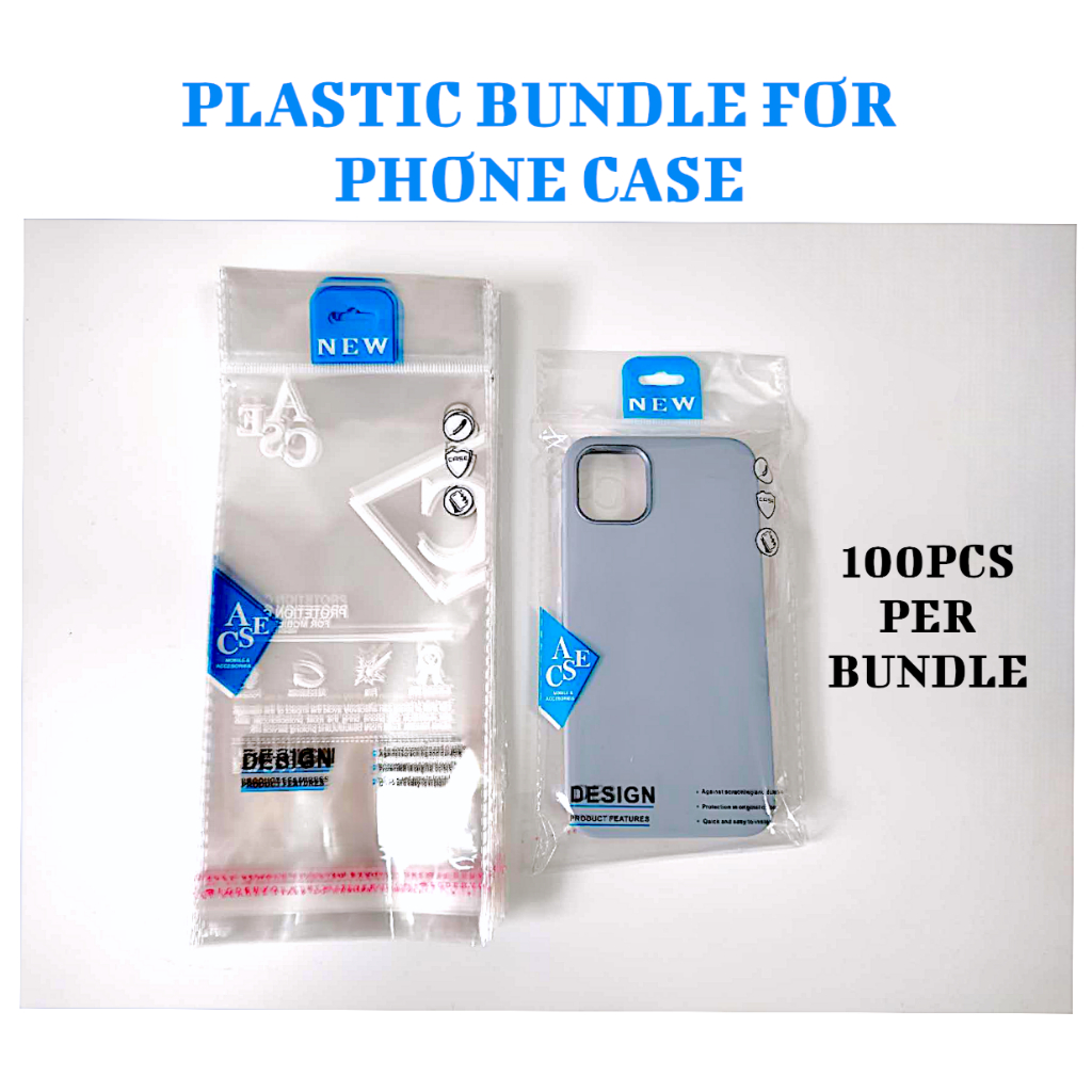 CLEAR PLASTIC PHONE CASE HOLDER WRAPPER COD TRANSPARENT W TAPE SEAL 100 ...