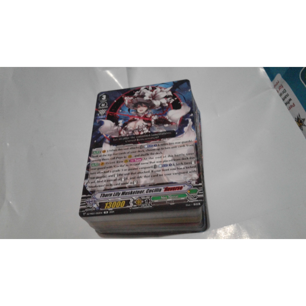DZ PS 3 THORN LILY MUSKETEER CECILIA REVERSE NO FOIL VANGUARD CARD 1 ONE PIECE TCG NEO NECTAR gb ...