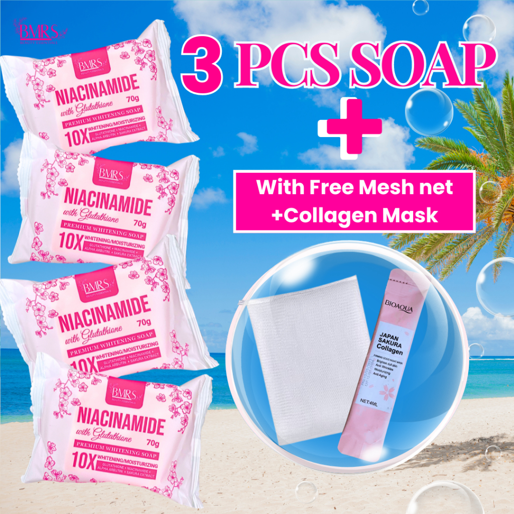 ORIGINAL NIACINAMIDE with GLUTATHIONE PREMIUM WHITENING SOAP with ...