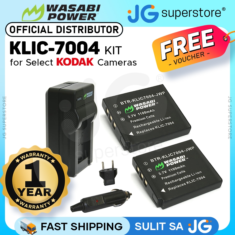 Wasabi Power KLIC-7004 1100mAh Battery & Charger Kit for Kodak ...
