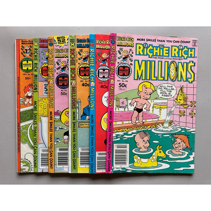 Richie Rich Millions Comics #85, #92, #95, #98, #99, #108 | Shopee ...