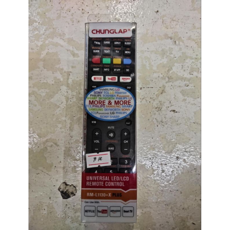 (CHUNGLAP) UNIVERSAL LED/LCD REMOTE CONTROL (RM-L1130+X PLUS) | Shopee ...
