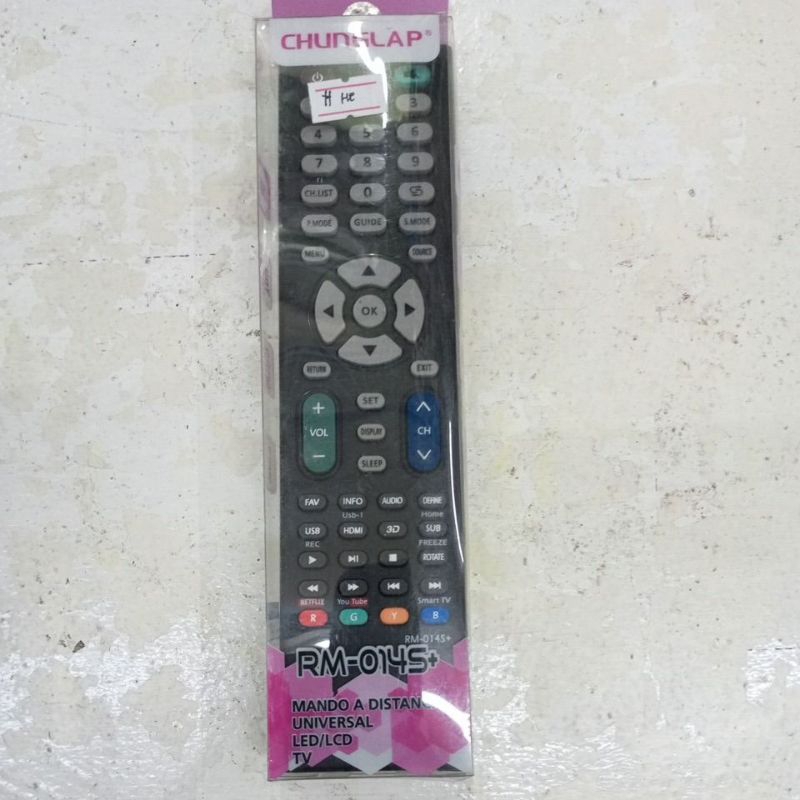 (CHUNGLAP) UNIVERSAL LCD/LED TV REMOTE CONTOL (RM-014S+) | Shopee ...
