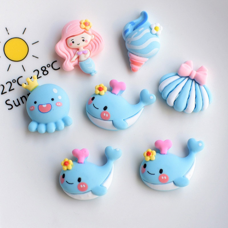 Shiny Whale Mermaid Jibbitz Charms Shoe Design Buckle Shoe Decor Clogs ...