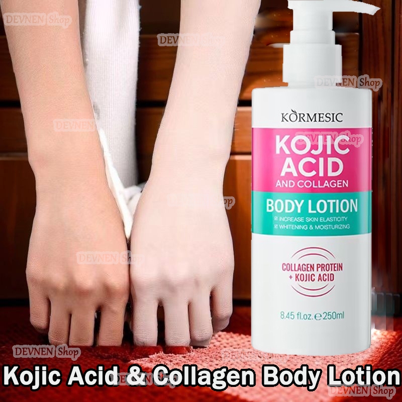 Kojic Acid Whitening Body Lotion Collagen Nourish Skin Remove Melanin ...