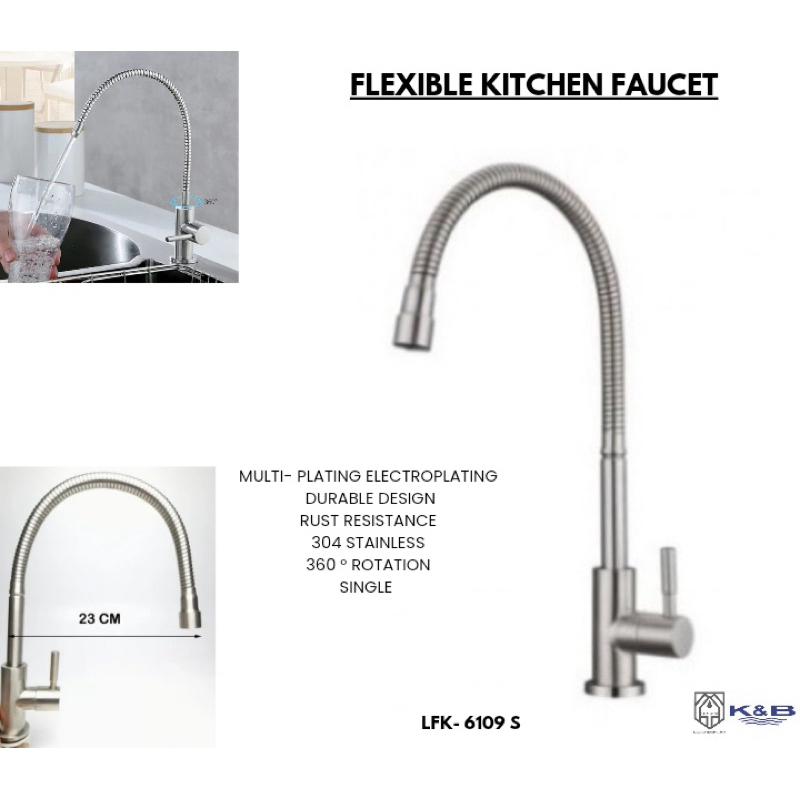 K & B Stainless Kitchen Faucet | Shopee Philippines