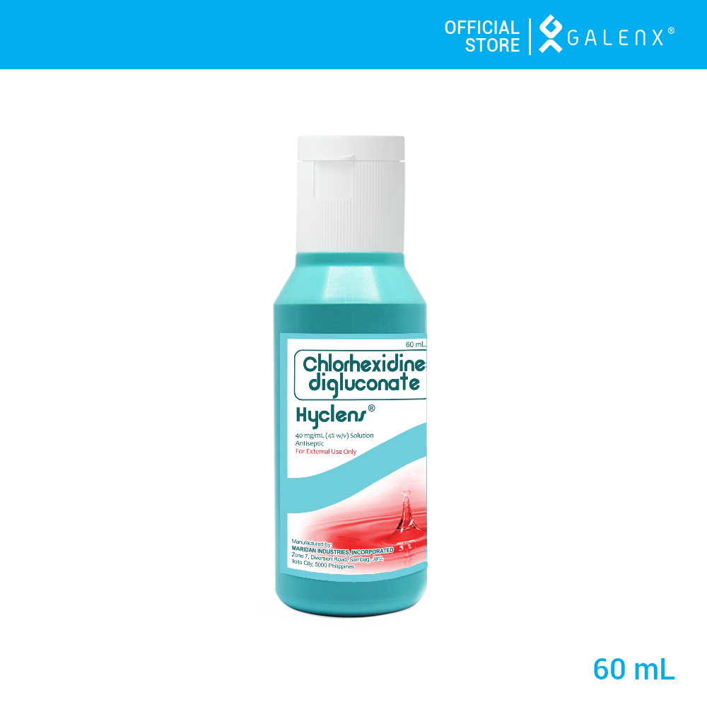 Hyclens Skin Cleanser 4% Chlorhexidine digluconate 60 mL and 1 Liter ...