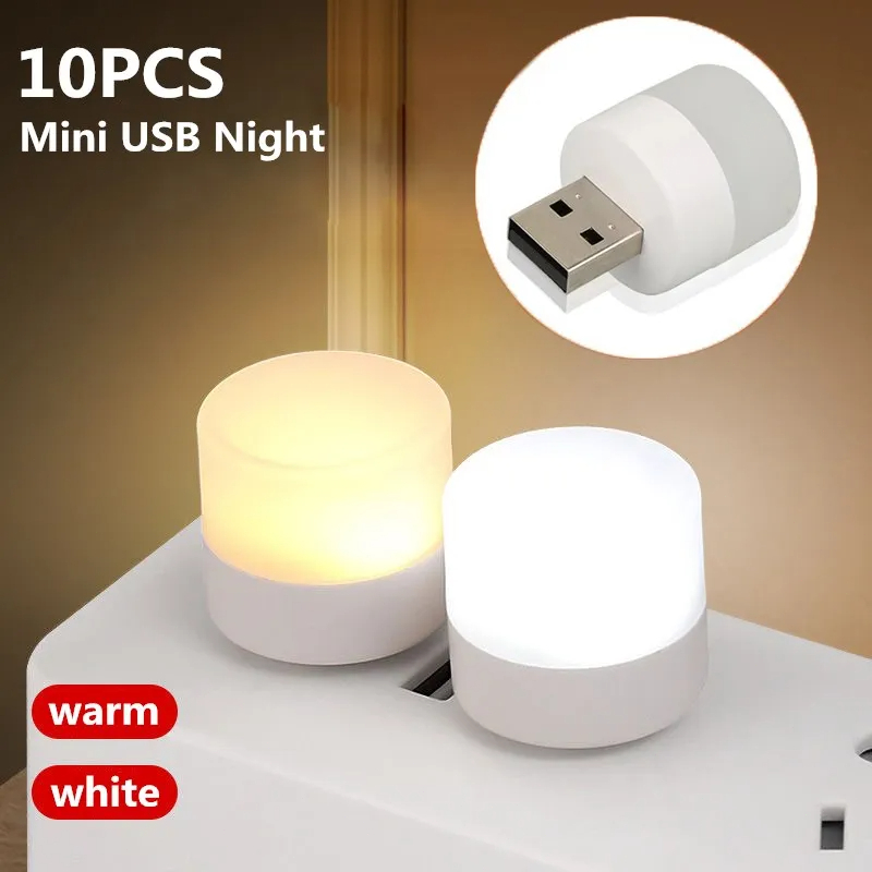 USB Plug Lamp Computer Mobile Power Charging LED Eye Protection Reading ...
