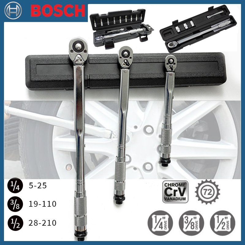 Preset Adjustable Torque Wrench 1/2" 28-210nm 1/4” 5-25nm Drive Torque ...