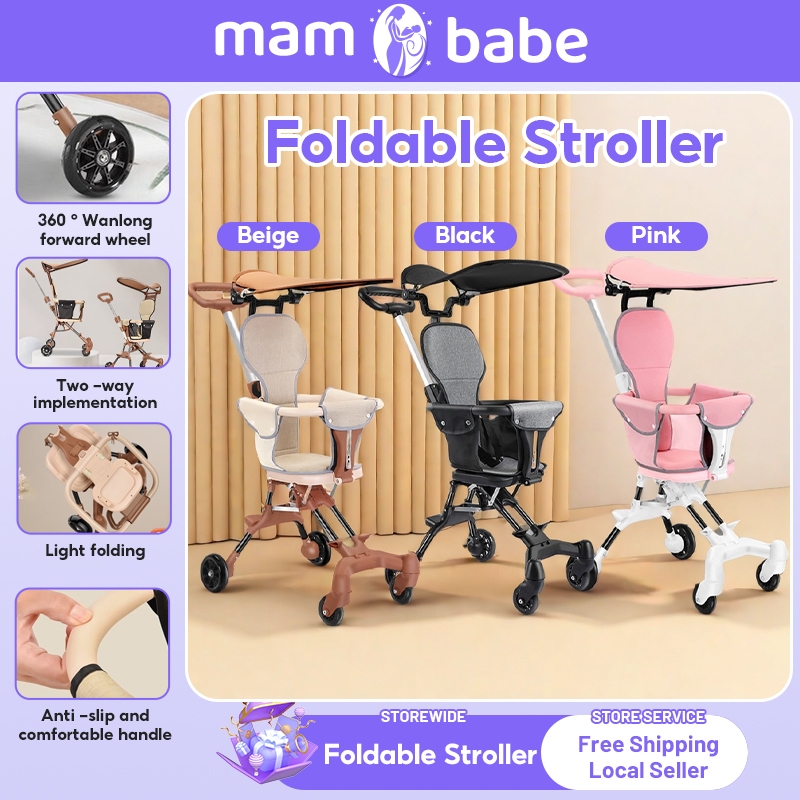 Lightweight Foldable Stroller For Baby Seat Hand Push for Toddler ...