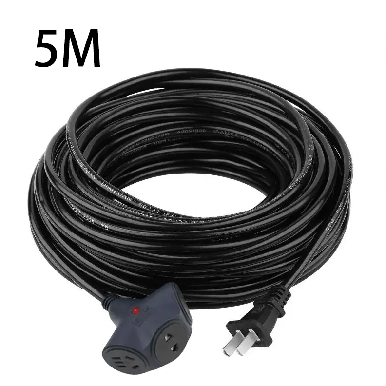 Extension Cord Socket With Cable Plug-in 5/10/20/30M Strip Electric ...