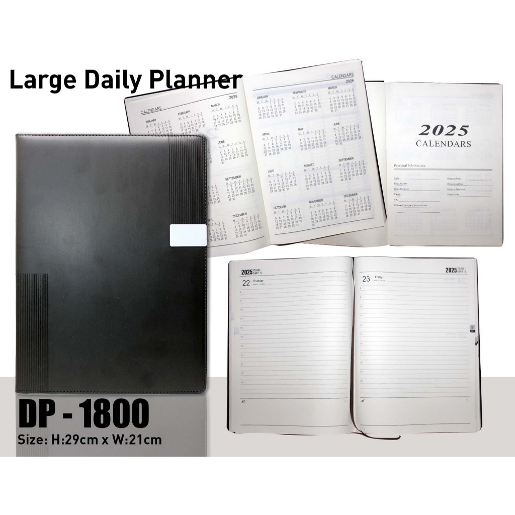 Big A4 Executive Daily Planner for 2025 DP-1800 | Shopee Philippines