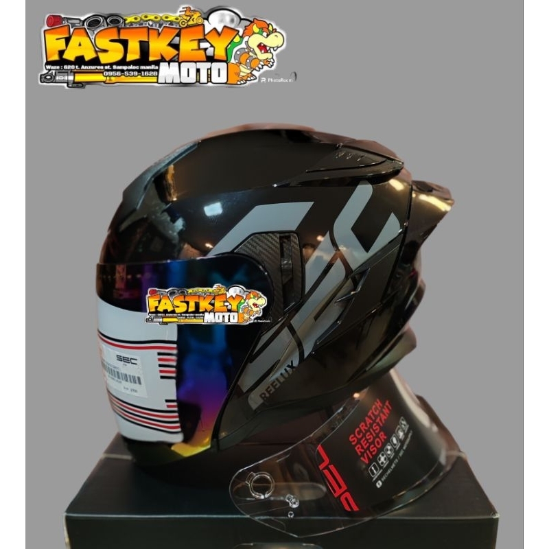 sec reflux v2 2024 halfface dual visor helmet | Shopee Philippines