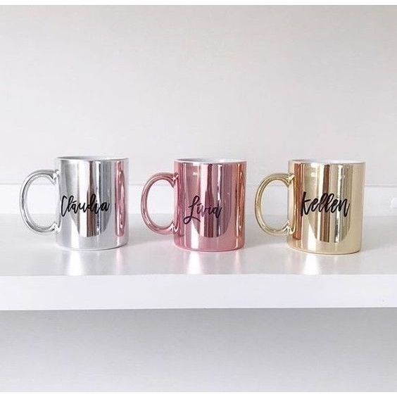 Metallic Mugs with Sticker Vinyl Decals | Shopee Philippines