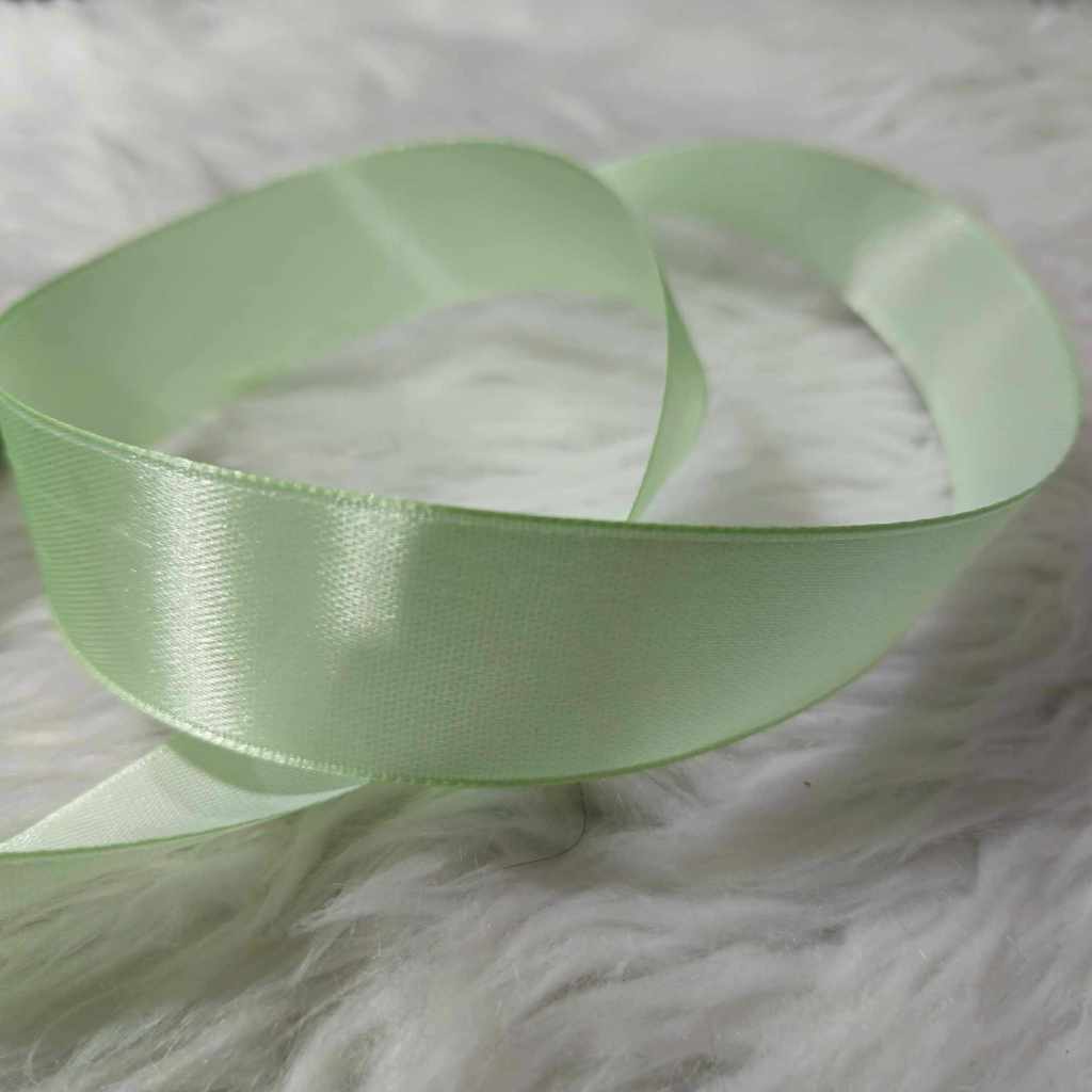 LIGHT GREEN Satin Ribbons Double Edge | Shopee Philippines