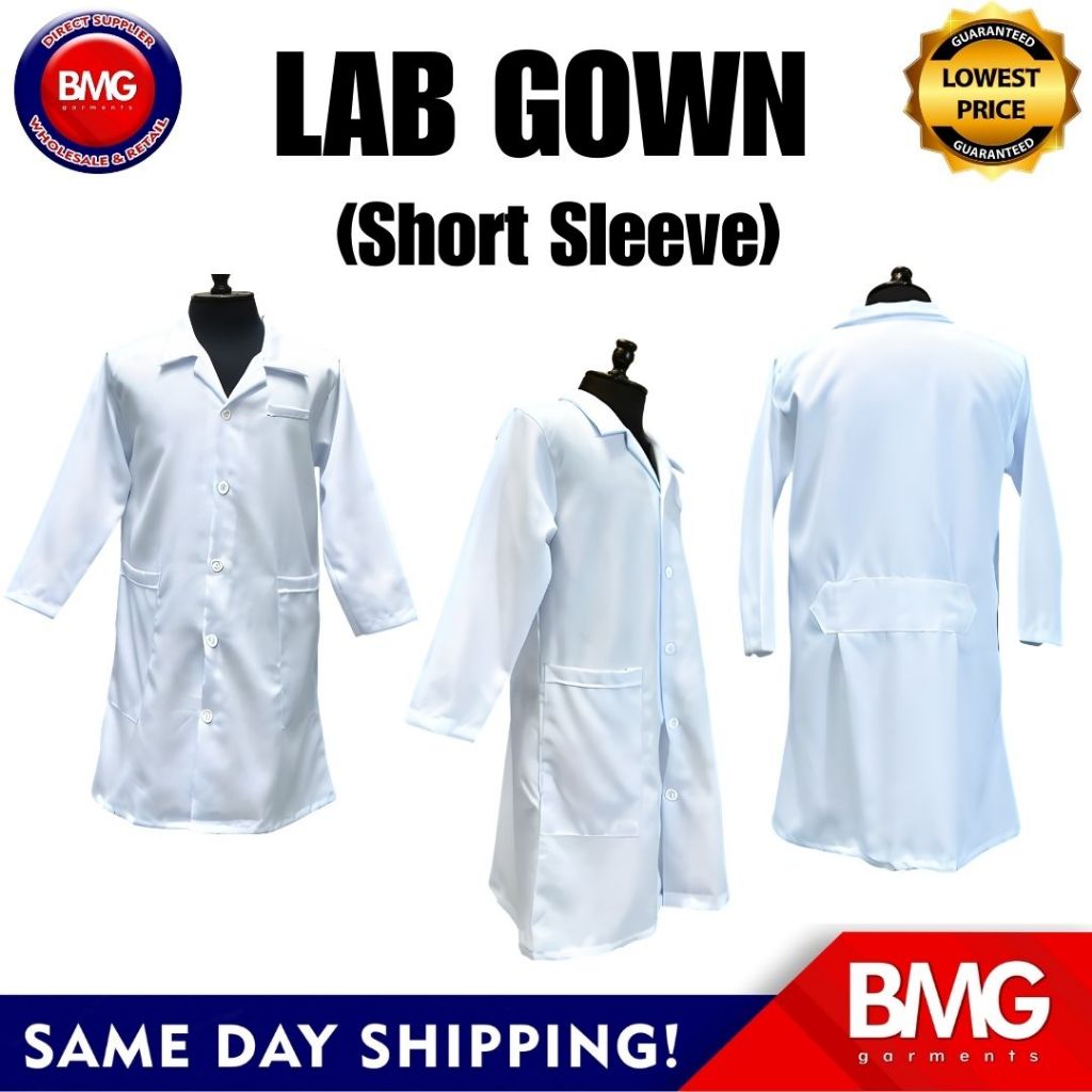 (HIGH - QUALITY FABRIC) LAB GOWN LONGSLEEVE, SHORT SLEEVE , 3/4 SLEEVE ...