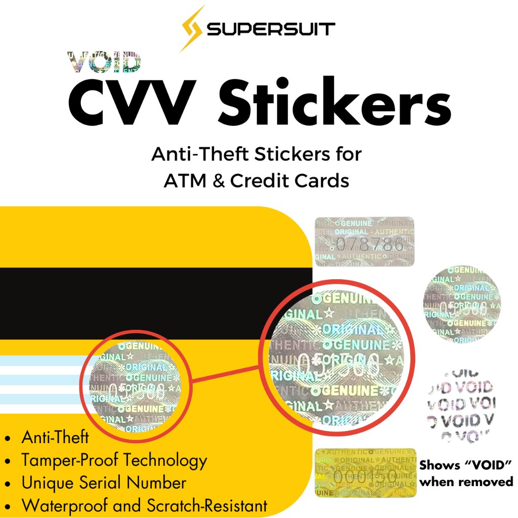 Supersuit Void Tamper-Proof CVV Stickers 4Pcs (Anti-Theft ...