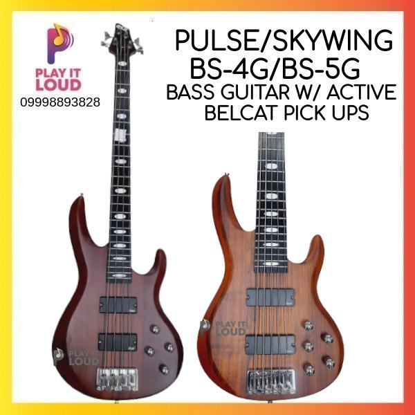 PULSE /SKYWING BS-4G, BS-5G ACTIVE BASS GUITAR with Free Bag, Battery ...