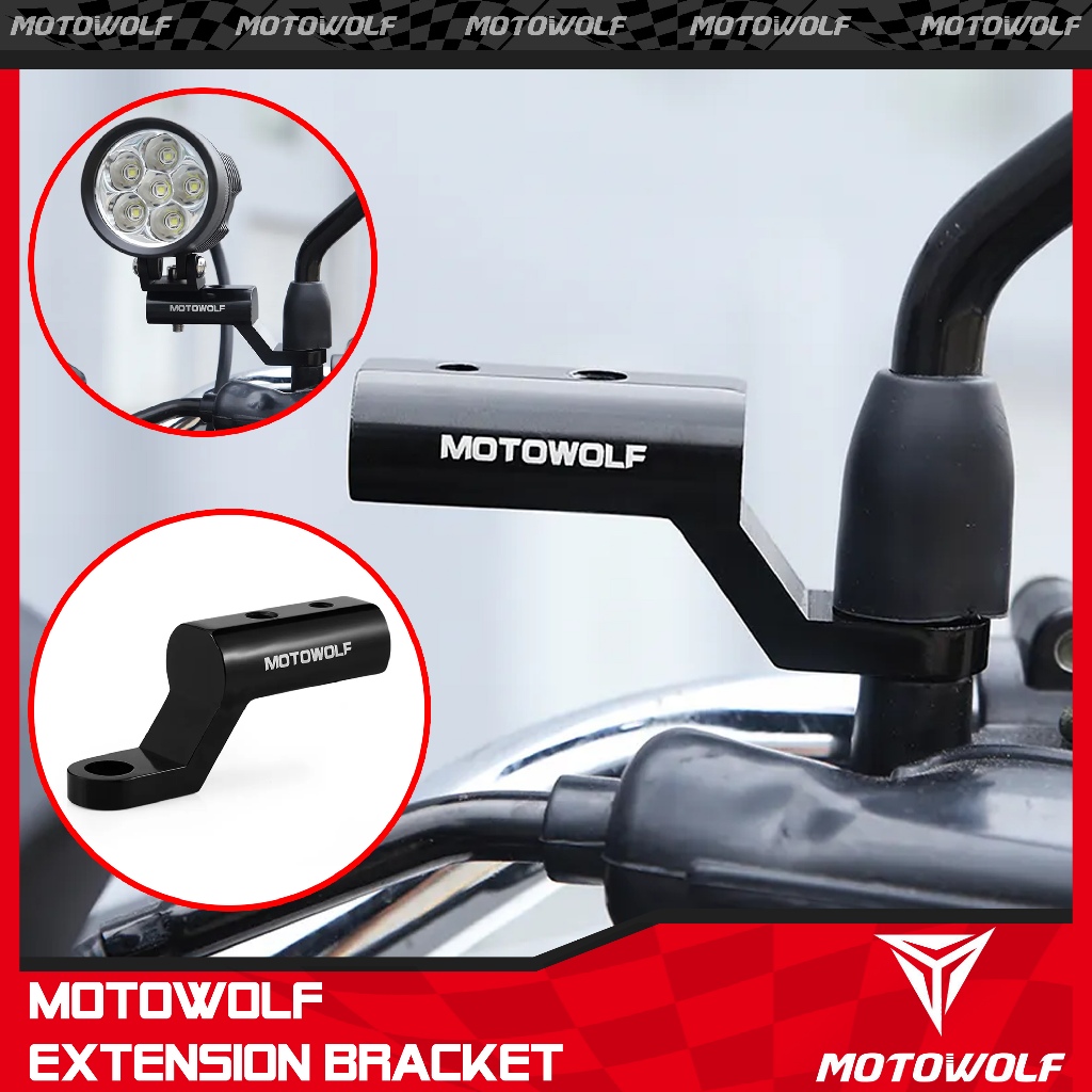 Motowolf Extension Bracket Aluminum Alloy Motorcycle Mirror Mount ...