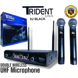 Trident X2-BLACK Dual Uhf wireless Microphone system Features with 30 ...