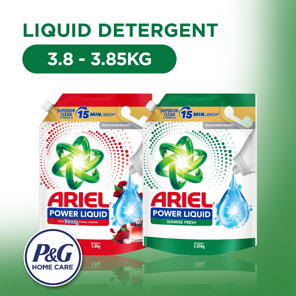 Ariel Liquid Detergent Floral Passion Sunrise Fresh 3.8 - 3.85KG Refill ...