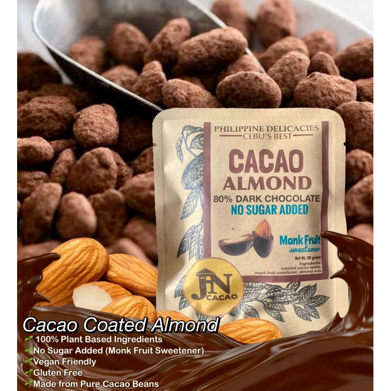 (Sachet Pack) SUGAR FREE CACAO CHOCOLATES , CACAO ALMONDS & POWDER 80% ...