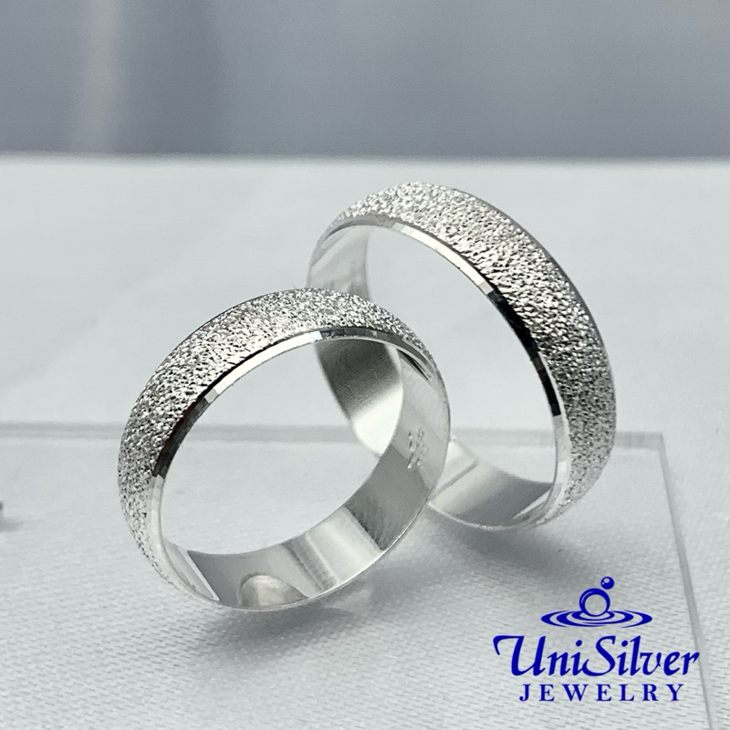 Unisilver 925 Sterling Silver 5mm Sanblast Finish UniSex Wedding Ring ...