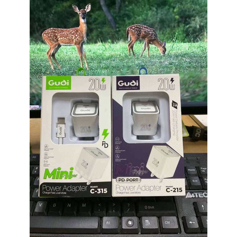 GUDI MINI PD PORT CHARGER 20W w/Cable GUDI C315 and GUDI C215 PD 20W ...