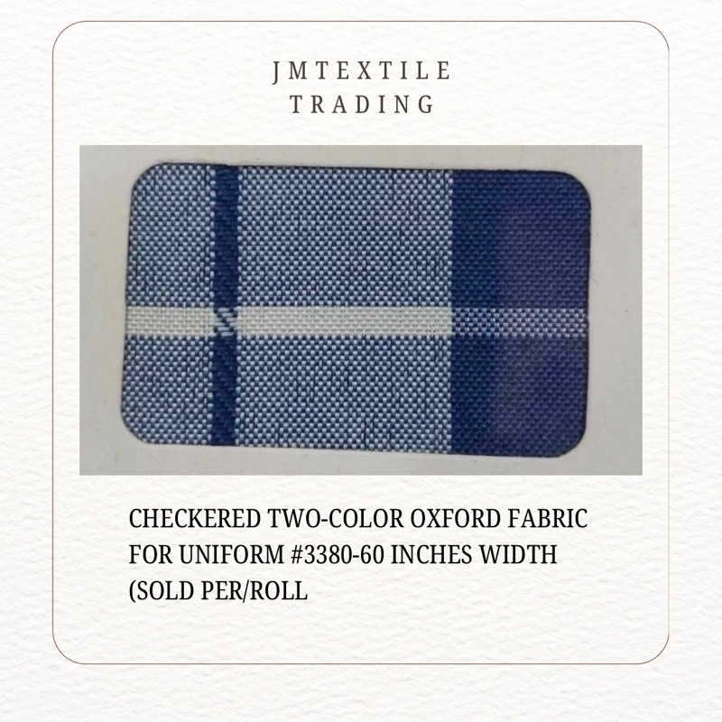 CHECKERED TWO-COLOR OXFORD FABRIC FOR UNIFORM #3380 - 60" INCHES WIDTH ...