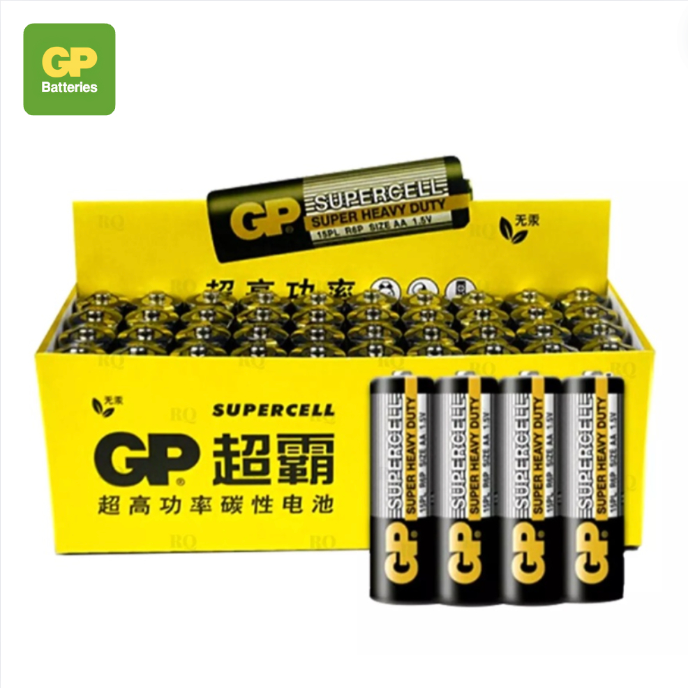 GP AA/AAA 4 PCS Supercell Heavy Duty Battery Environmental Friendly ...