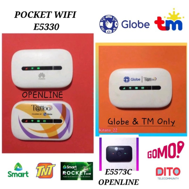 Huawei Pocket Wifi Openline 3G( Smart/Tnt/TM/Globe/Gomo/Rocket Sim ...