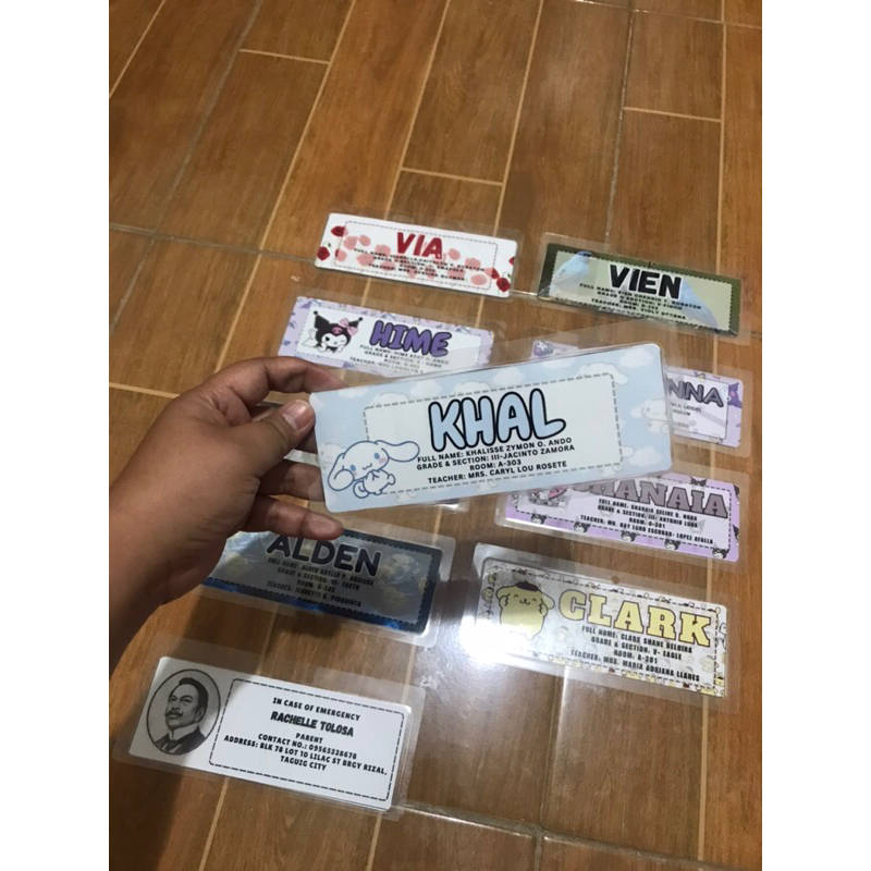 Name Tag Laminated with no ID lace | Shopee Philippines