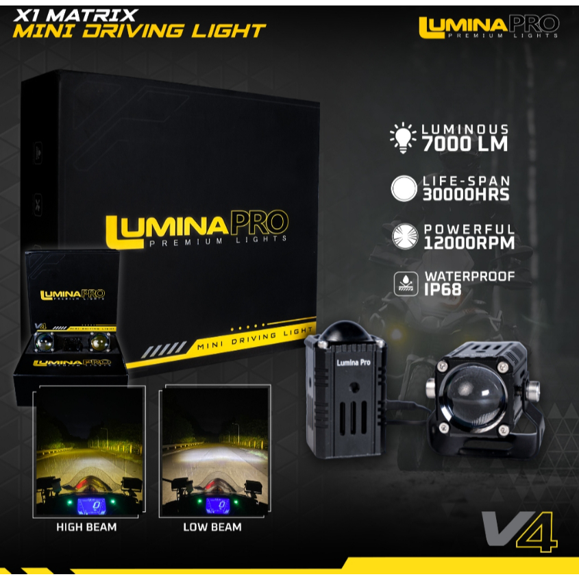 LUMINA PRO MINI DRIVING LIGHT V4 (X1 Matrix) | Shopee Philippines