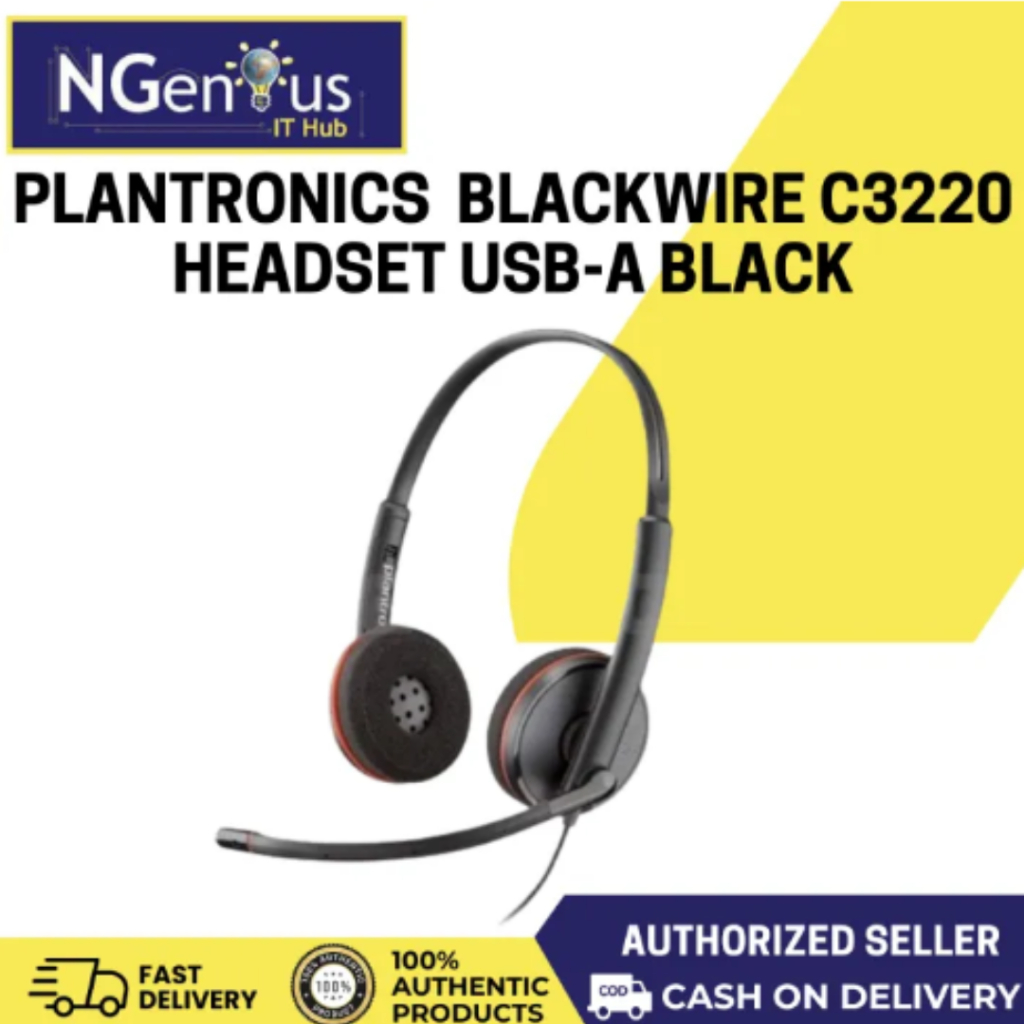 Plantronics BLACKWIRE C3220 HEADSET USB-A BLACK | Shopee Philippines